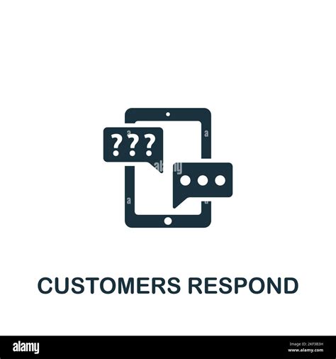 Customers Respond Icon Monochrome Simple Project Management Icon For Templates Web Design And