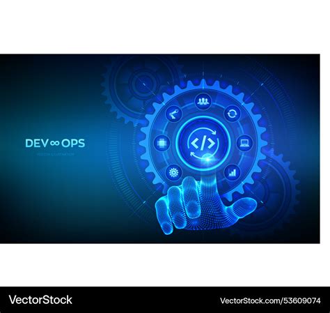 Devops Agile Development And Optimisation Concept Vector Image