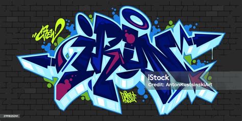 어두운 힙합 추상적 인 단어 철 낙서 스타일 글꼴 글자 벡터 일러스트 레이 션 템플릿 아트 개성 개념에 대한 스톡 벡터 아트 및 기타 이미지 개성 개념 그래피티 기하