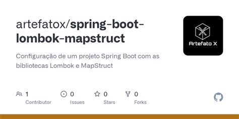 Github Artefatoxspring Boot Lombok Mapstruct Configuração De Um Projeto Spring Boot Com As