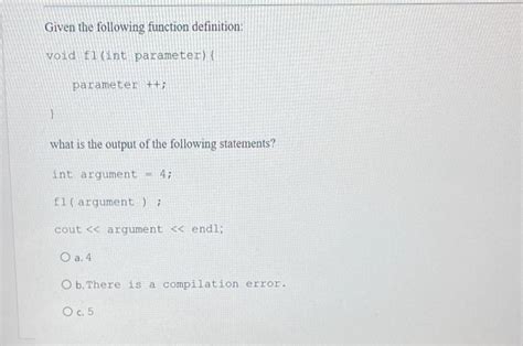 solved given the following function definition void filint