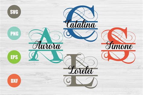 Split Monogram Letters Svg A Z Graphic By Logotrain034 · Creative Fabrica