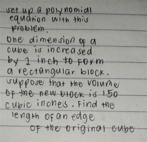 Solved Ses Up A Polynomial Equation With This Problem One Dimension