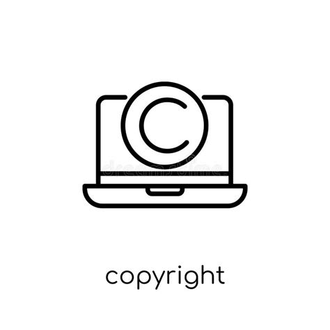 Copyright Linear Icon Modern Outline Copyright Logo Concept On Stock