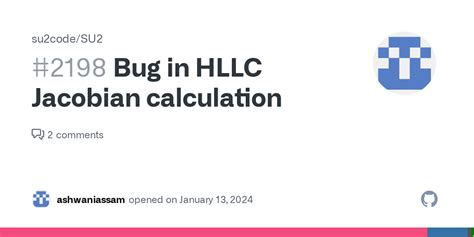 Bug In Hllc Jacobian Calculation · Issue 2198 · Su2codesu2 · Github