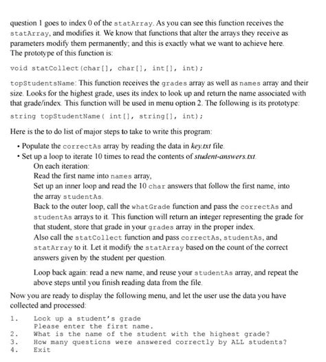 Solved • Parallel Arrays • Passing Arrays To Functions You