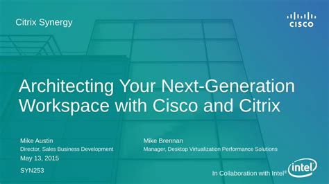 PDF Architecting Your Next Generation Workspace With Cisco And