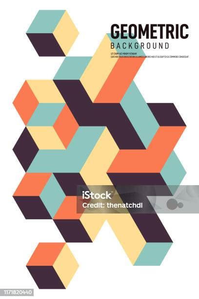 추상 등각 투영 기하학적 모양 레이아웃 레이아웃 디자인 템플릿 포스터 배경 0명에 대한 스톡 벡터 아트 및 기타 이미지 0명 고풍스런 광고 Istock