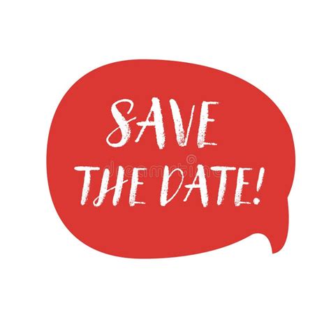 Save The Date Message Bubble Stock Illustration Illustration Of Planner Text 377975930