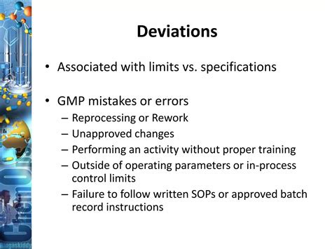 Gmp Training Handling Of Deviation Pptx