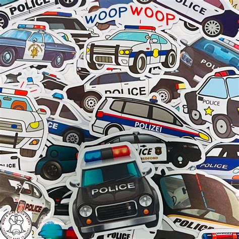 Police Car Stickers Police Stickers Random Police Sticker Packs 1020