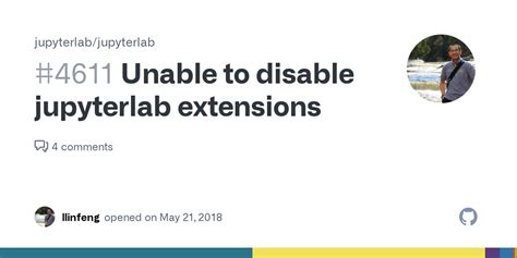 Unable To Disable Jupyterlab Extensions Issue Jupyterlab Jupyterlab Github