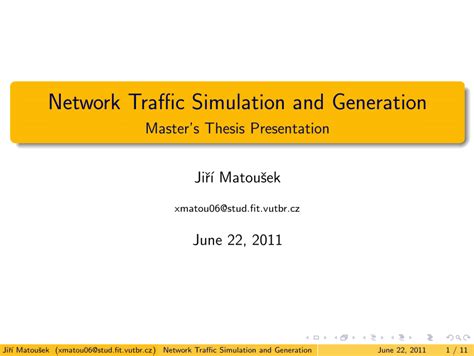 Pdf Network Traffic Simulation And Generation