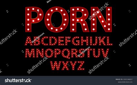 Porn Red Letters Luminous Glowing Lightbulbs Stock Vector Royalty Free 2201146017 Shutterstock