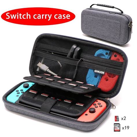 Nintendo Switch Switch Oled Case GRAY Protective Hard Portable Travel Carry Case Shopee Malaysia