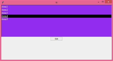 如何在Tkinter中编辑Listbox项目 极客教程
