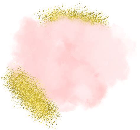 금색 반짝이가 있는 수채화 분홍색 구름 수채화 핑크 분홍색 구름 골드 반짝이 Png 일러스트 및 Psd 이미지 무료 다운로드 Pngtree