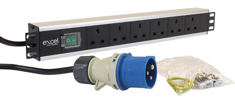 Buy Excel UK Socket Horizontal PDU 16A Plug Comms Express