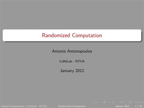 Randomization Pdf