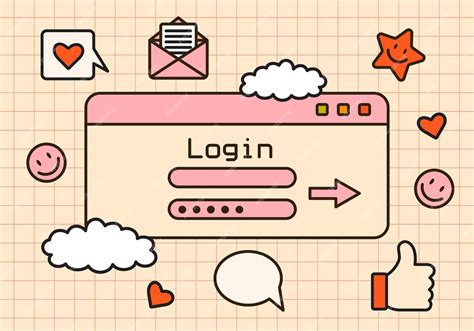 Premium Vector Vector Illustration Of 90s Retro Computer Login And