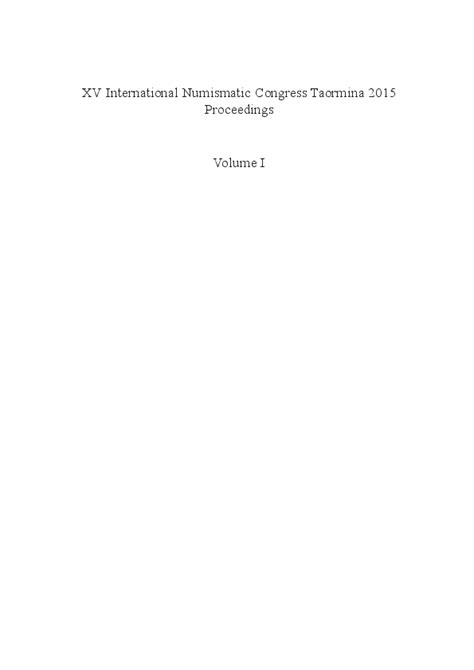 Pdf South Liburnian Pre Imperial Numismatic Finds From Southern Italy