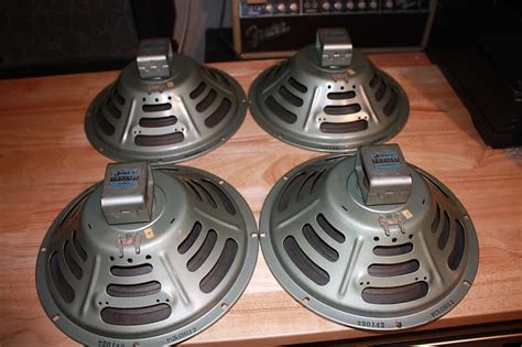 1961 Jensen P12S Speakers Matched Quartet Orig 8 Ohm Reverb