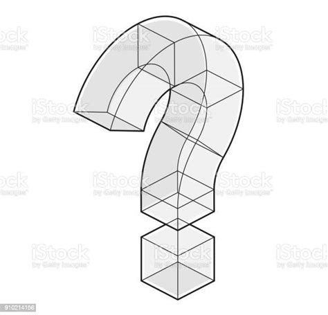흰색 배경에 고립 Isometric 관점에서 물음표를 설명 했다 0명에 대한 스톡 벡터 아트 및 기타 이미지 0명 3차원
