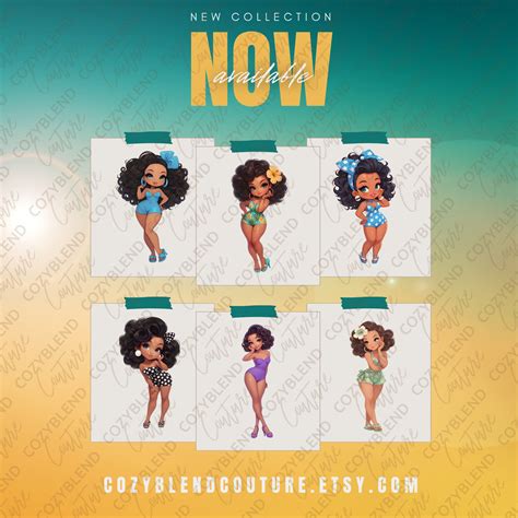 Retro Beach Babes Clipart Vintage Girls In Bikini Suits Instant Download Digital Art Etsy