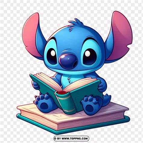 Stitch Reading A Book Png Toppng