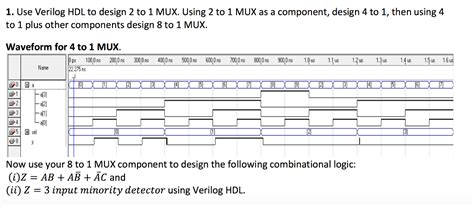 Use Verilog Hdl To Design 2 To 1 Mux Using 2 To 1