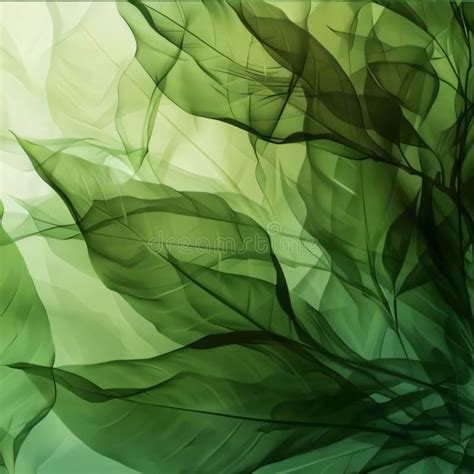 Abstract Green Background With Smooth Lines And Curves In The Center Stock Illustration