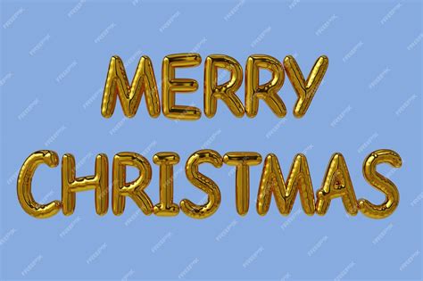 Premium Psd Christmas Pary Decoration Typo Foil Balloons3d Rendering