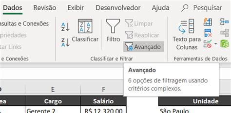 Filtro Avançado Como Filtrar Tabela No Excel Junto Com Validação De