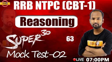 Class 63 Rrb Ntpc Reasoning By Pulkit Sir Mock Test 2 Youtube