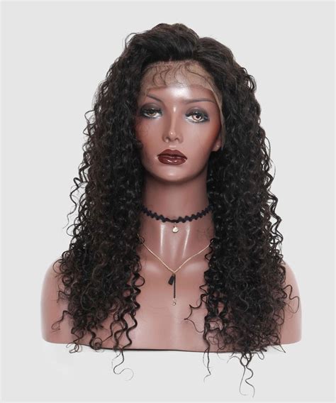 180 Density Thick Deep Curly Full Lace Human Hair Wigs Brazilian Hair