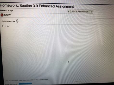 Solved Homework Section 3 9 Enhanced Assignment Score 0 Of