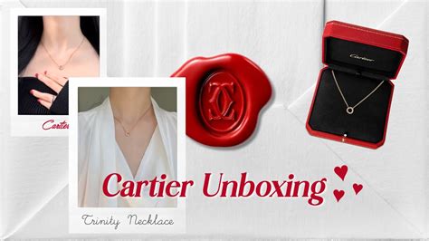 Unboxing 생일선물 언박싱 💌 • 까르띠에 트리니티 목걸이 리뷰 착용샷 • Cartier Trinity Necklace