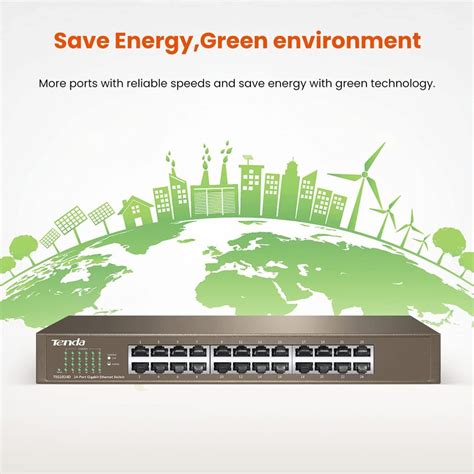 Tenda 24 Port 10 100 1000mbps Gigabit Unmanaged Ethernet Switch Teg1024d Sky It Ltd