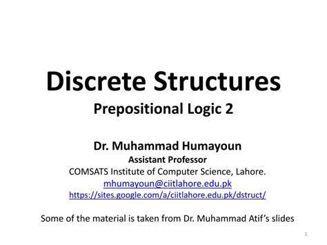 ppt discrete structures prepositional logic 2 powerpoint presentation
