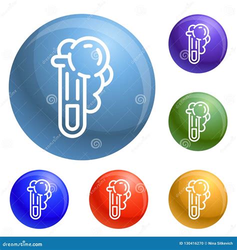 Chemical Test Tube Icons Set Vector Stock Vector Illustration Of