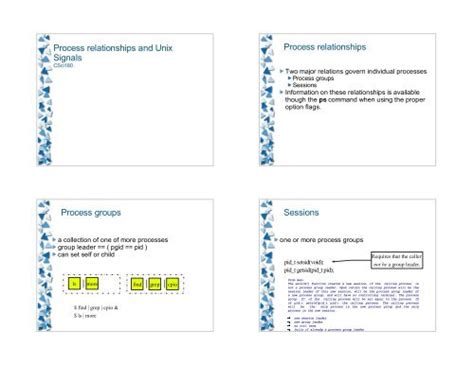 Process Relationships And Unix Signals Process Seas