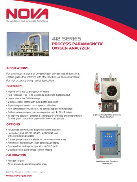 412 Process O2 By Paramagnetic Analyzer Pdf Gases Calibration