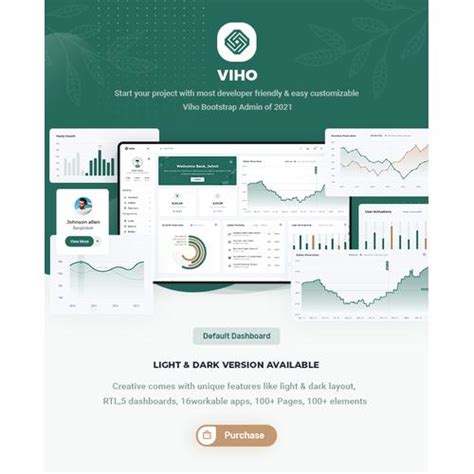 jual bootstrap 5 viho v1 0 admin dashboard template html laravel dvd kota surabaya