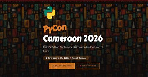 Pycon Cameroon 2026 Cameroons Premier Python Conference