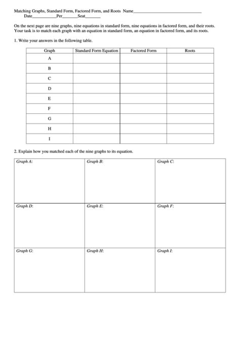 Top 28 Graphing Quadratics In Standard Form Worksheet Templates Free To Download In Pdf Format