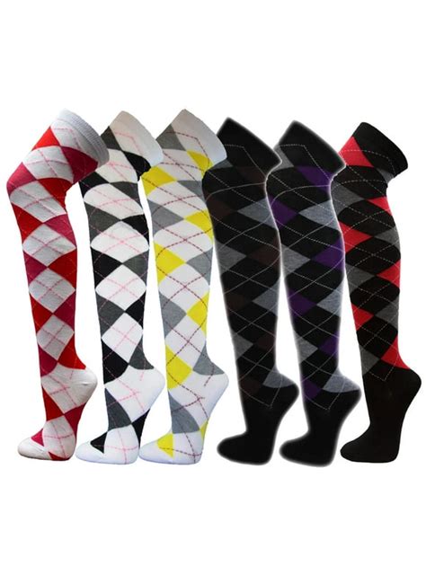 Argyle Thigh Sock