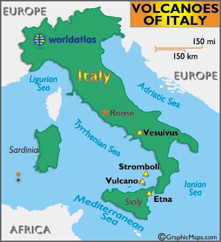 Italian Volcanoes Map