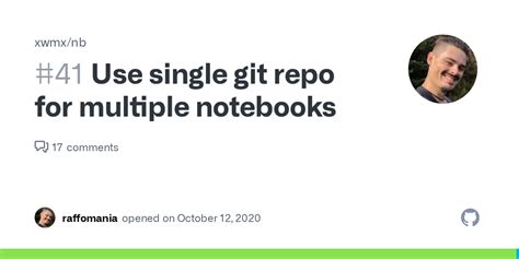 Use Single Git Repo For Multiple Notebooks · Issue 41 · Xwmxnb · Github