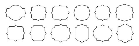 Premium Vector Rustic Vintage Frames Outline Simple Ornamental Borders