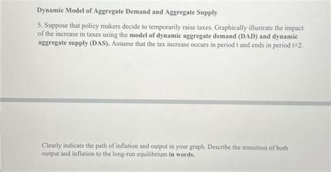 solved dynamic model of aggregate demand and aggregate